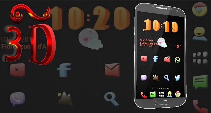 3D - icon pack v1.1 Apk - Salas Android